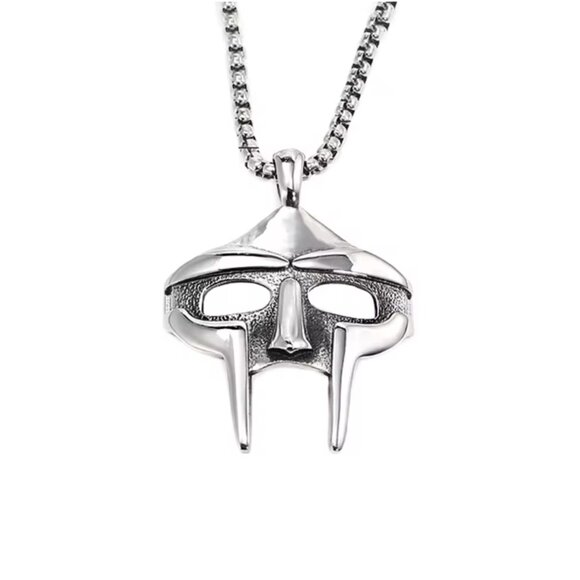 Accessories | Mens Silver Chain Mf Doom Rapper Necklace | Poshmark